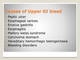 Upper gi tract bleed | PPT