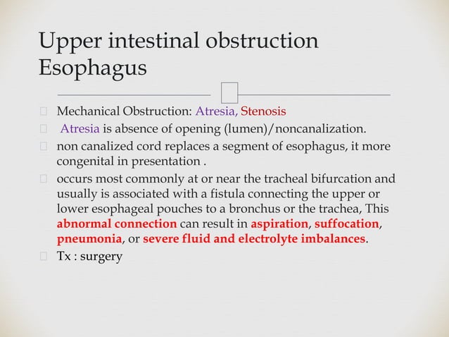 Upper Intestinal Obstruction by Dr. Aliaty | PPT