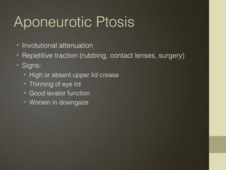 Upper Lid Ptosis | PPT