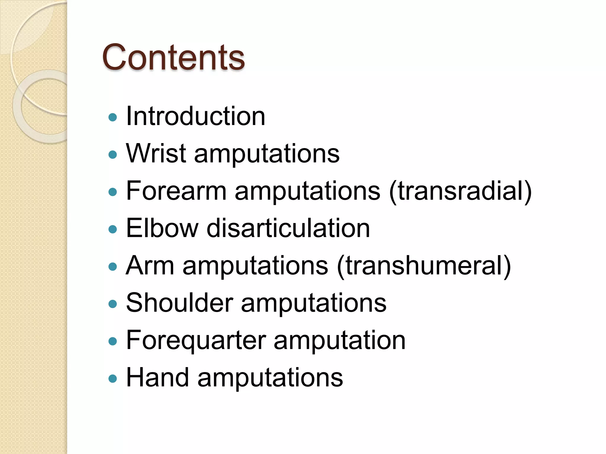 Upper Limb Amputations | PPTX