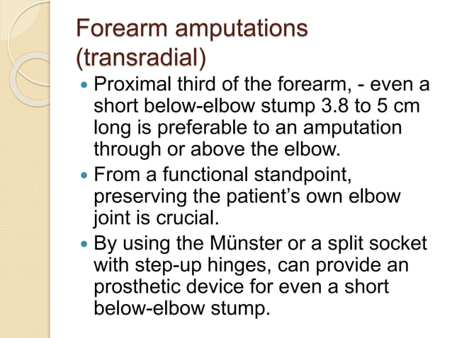 Upper Limb Amputations | PPTX