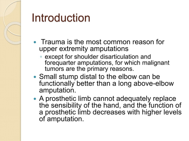Upper Limb Amputations | PPTX