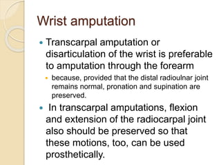 Upper Limb Amputations | PPTX