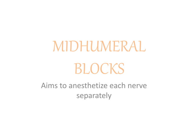 Upper limb blocks | PPT | First Aid | Injuries
