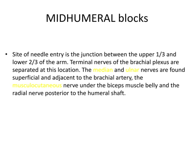 Upper limb blocks | PPT | First Aid | Injuries