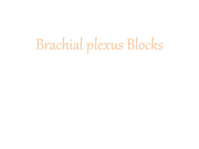 Upper limb blocks | PPT | First Aid | Injuries