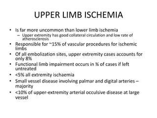 Upper limb ischemia | PPTX