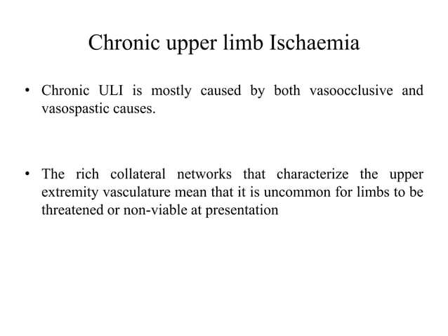 upper limb ischemia ppt.pptx | Heart and Cardiovascular Diseases ...