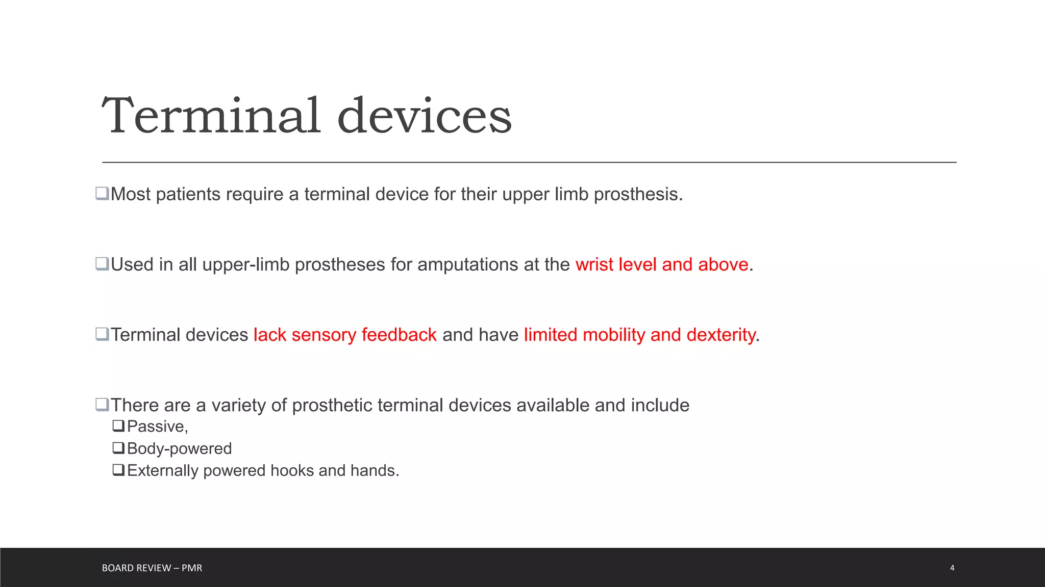 Upper limb prostheses | PPTX