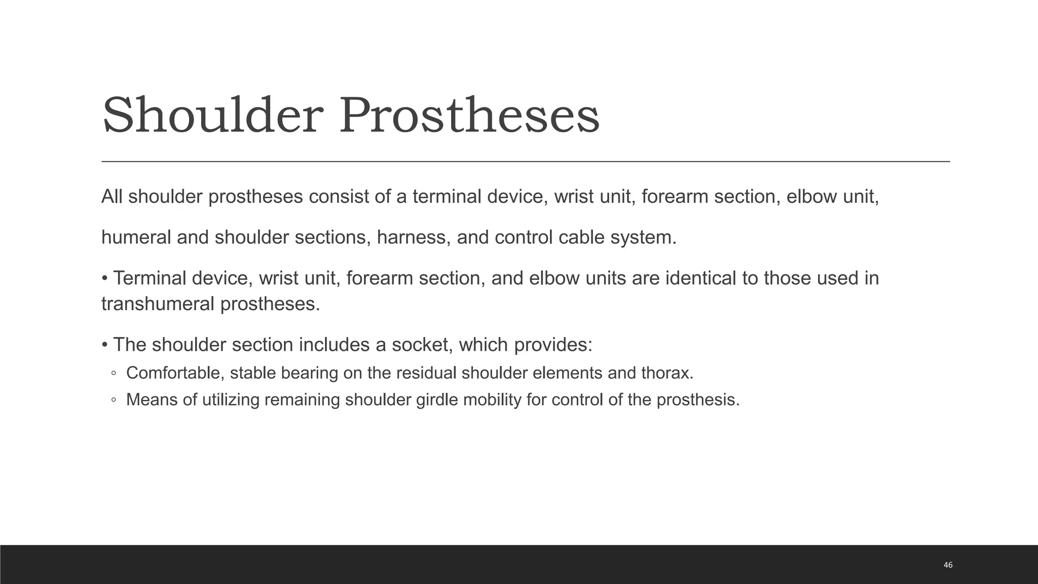 Upper limb prostheses | PPTX