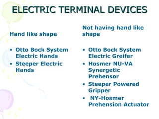 Upper limb prosthesis (pmr) | PPT