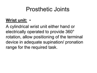 Upper limb prosthetics | PPT