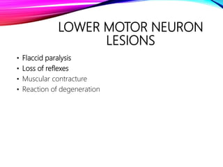 Upper and Lower motor neuron lesions | PPTX