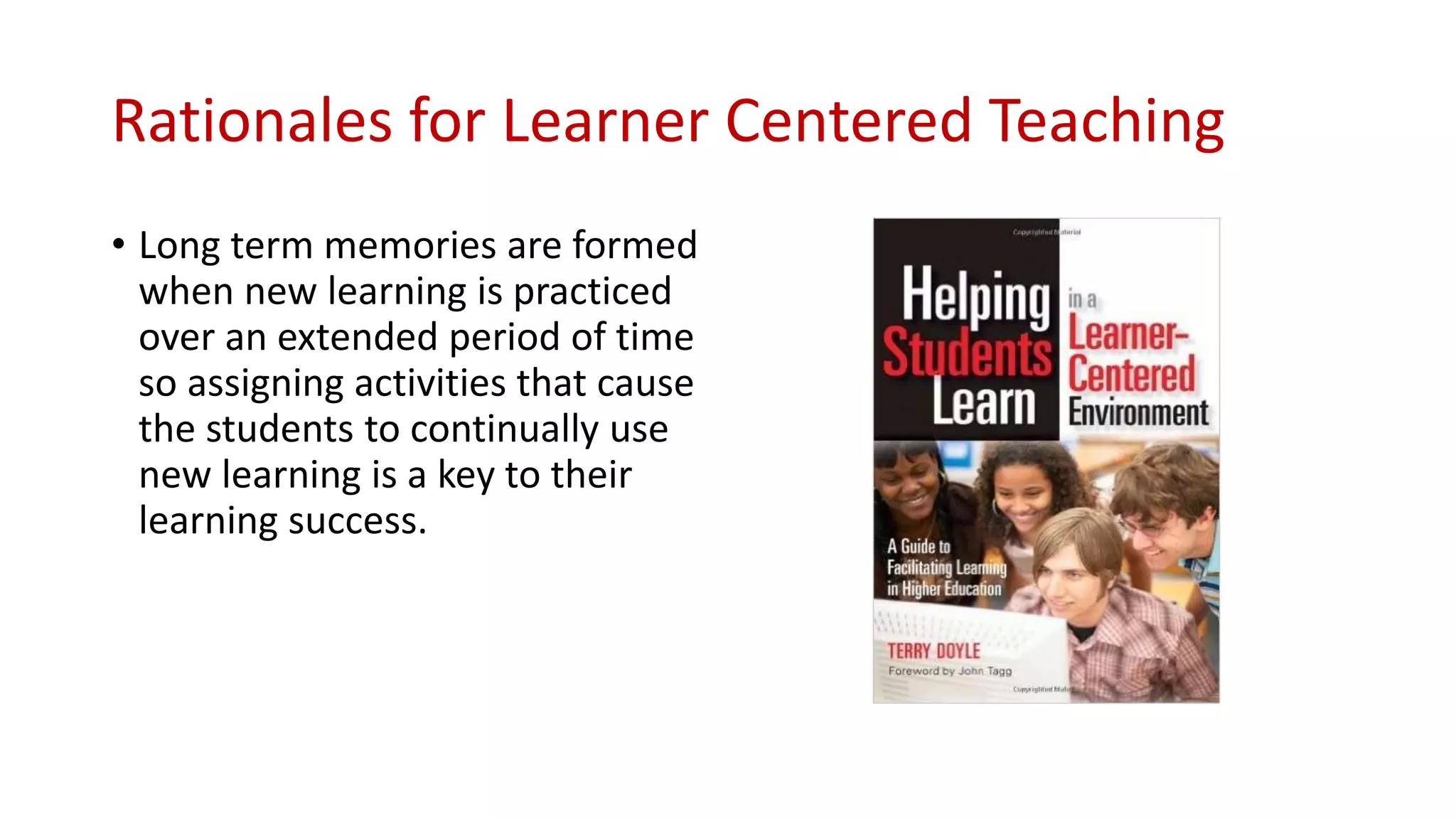 A Learner Centered Approach to Teaching | PPTX