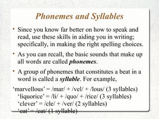 Upper pri C - Phonemes and Syllables | PPT