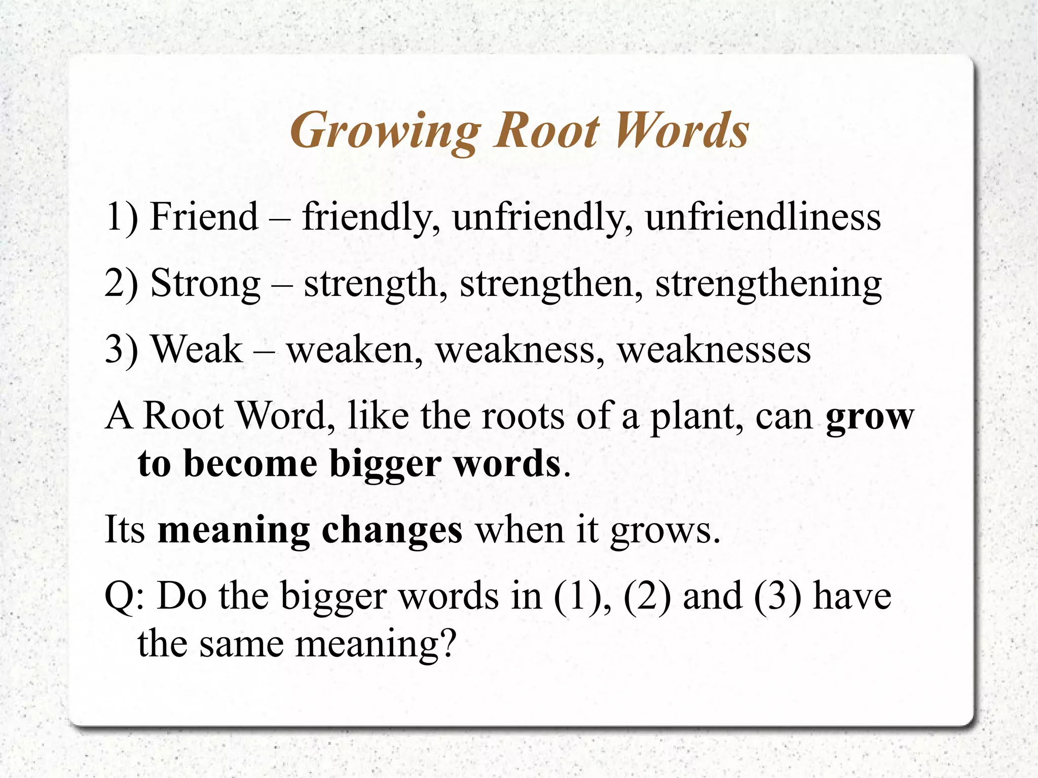 Upper Pri A - Prefixes, Roots and Suffixes | PPT