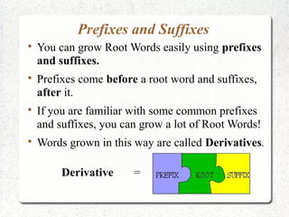 Upper Pri A - Prefixes, Roots and Suffixes | PPT
