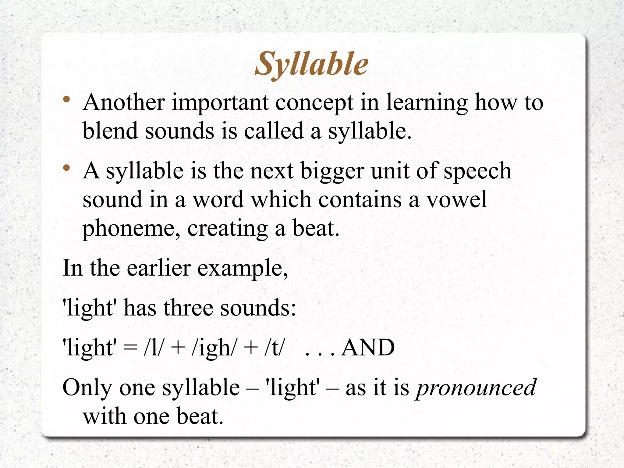 Upper primary auditory blend | PPT