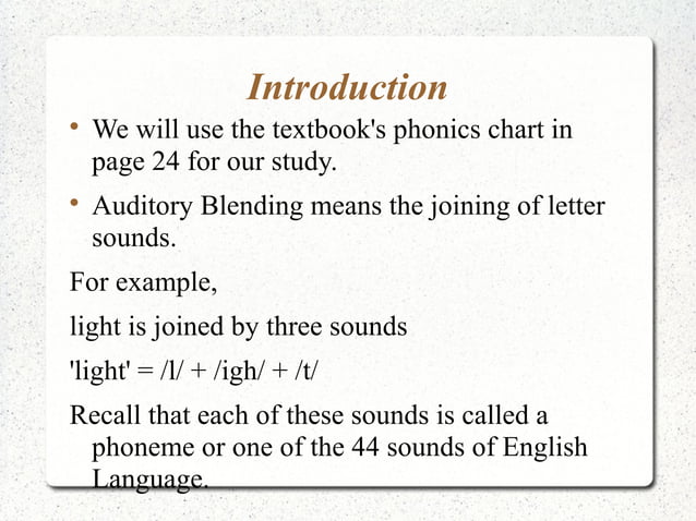 Upper primary auditory blend | PPT | Poetry | Books and Literature