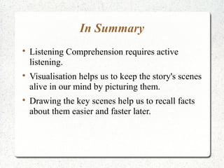 Upper primary listening comprehension (vis) | PPT
