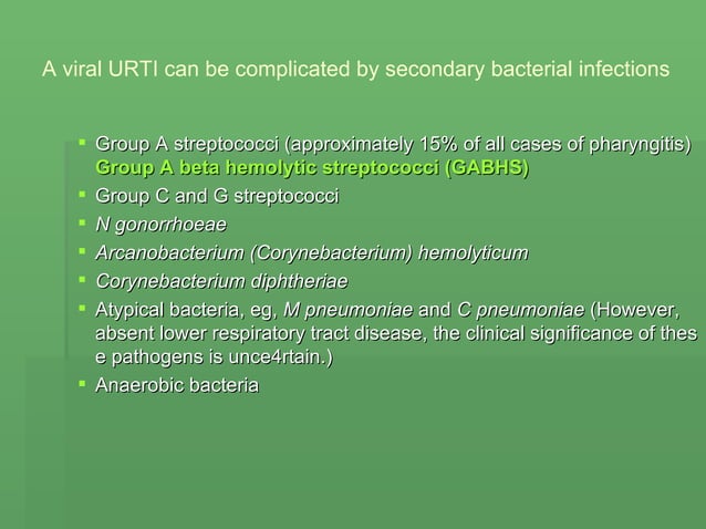 Upper Respiratory Tract Infection | PPT