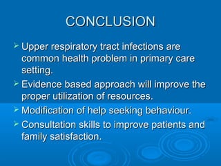 Upper respiratory tract infection | PPT