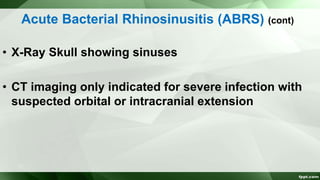 Upper Respiratory Tract Infection by Dr. Sookun Rajeev Kumar | PPTX