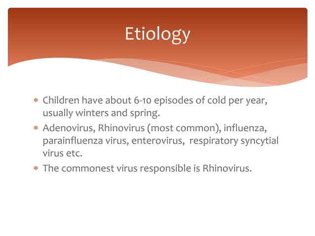 PEDIATRIC: Upper respiratory tract infectionS in children: SINUSITIS ...
