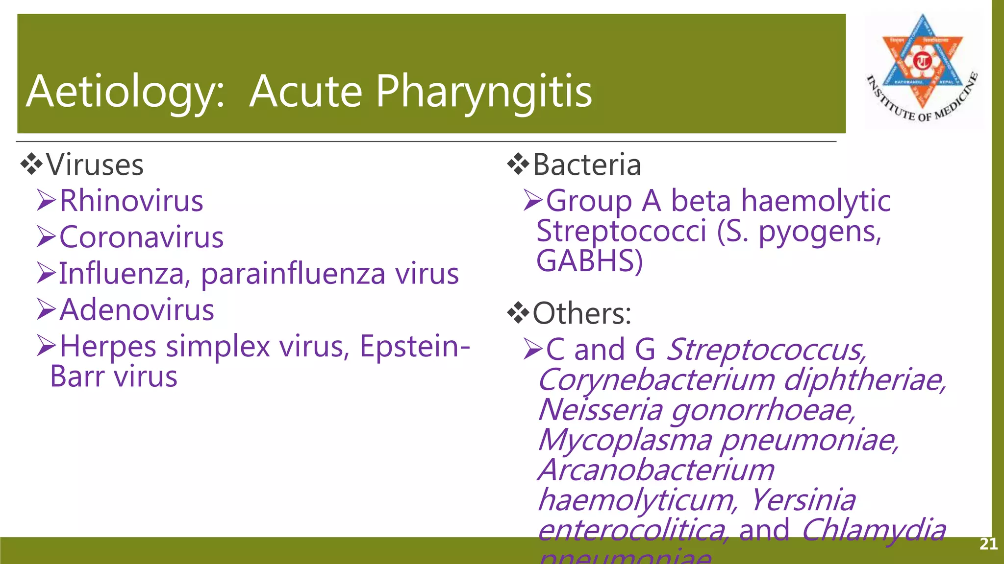 Upper respiratory tract infection pharmacotherapy | PPTX