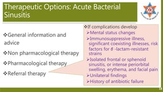 Upper respiratory tract infection pharmacotherapy | PPTX