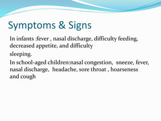 Upper respiratory tract infection & otitis media | PPTX