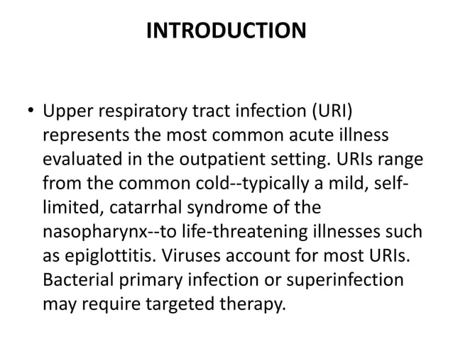 Upper respiratory tract infections ppt | PPTX
