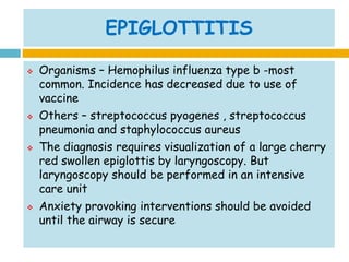 Upper respiratory tract infection in pediatrics | PPTX