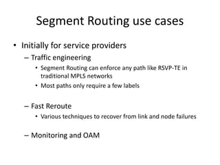 IPv6 Segment Routing : an end-to-end solution ? | PPTX