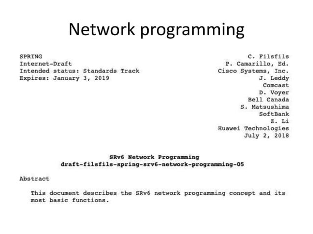 IPv6 Segment Routing : an end-to-end solution ? | PPT