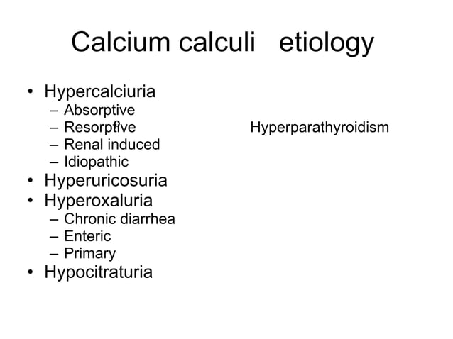 Upper urinary tract calculi | PPT