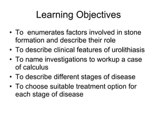 Upper urinary tract calculi | PPT