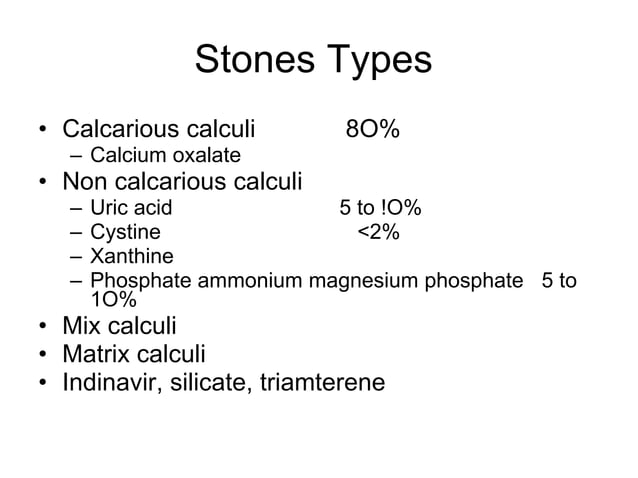 Upper urinary tract calculi | PPT