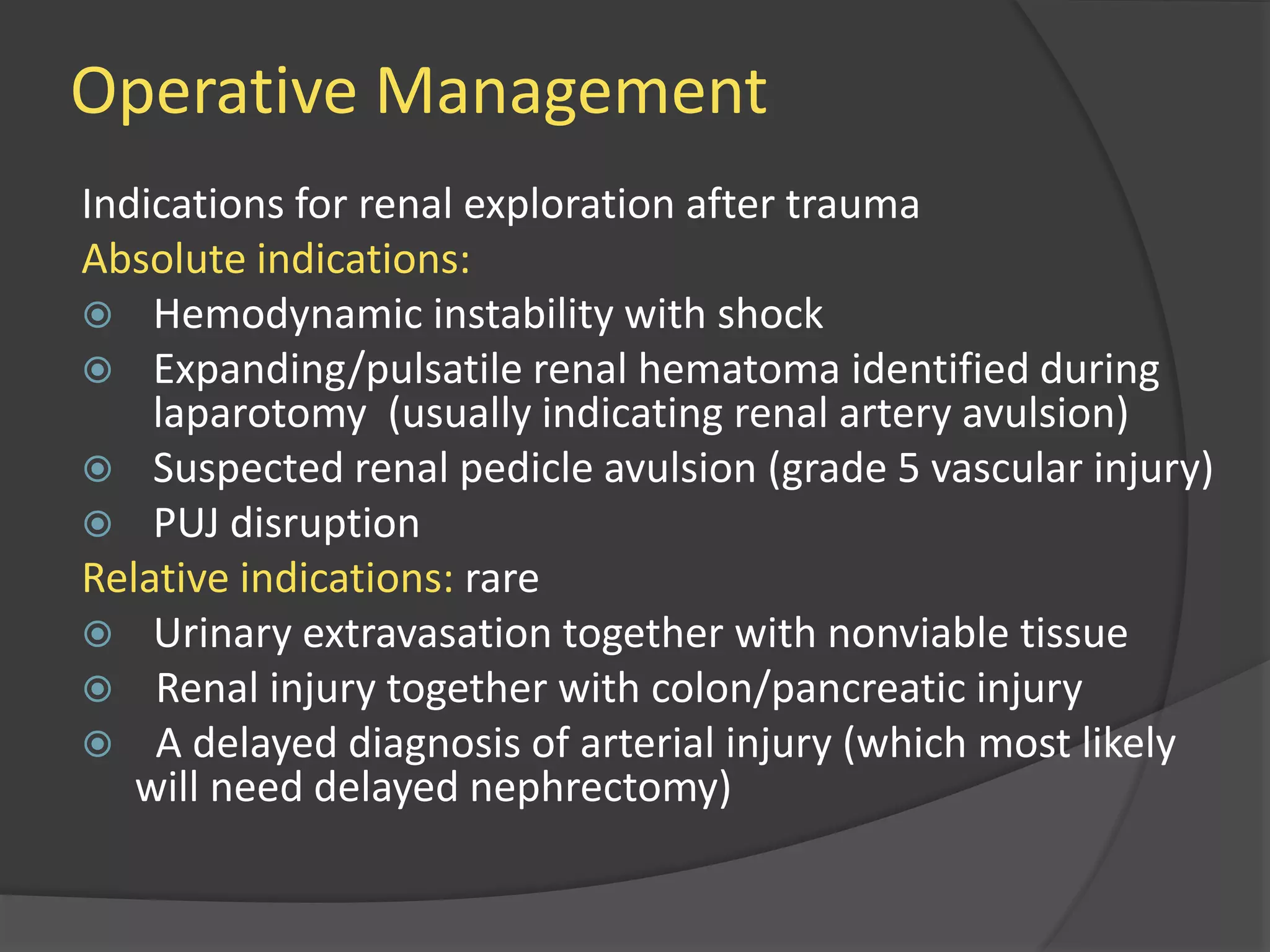 Upper urinary tract trauma | PPTX