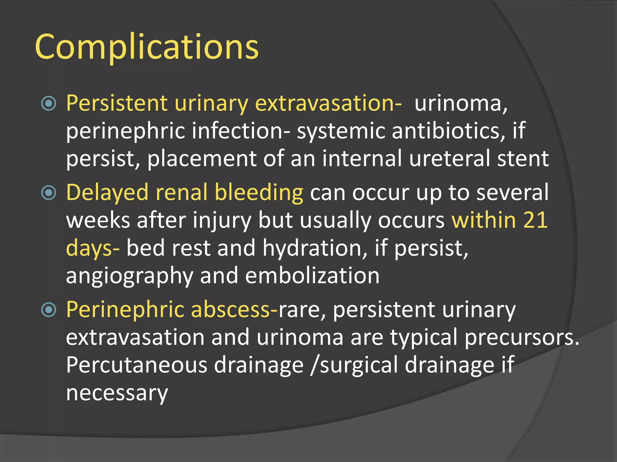 Upper urinary tract trauma | PPTX