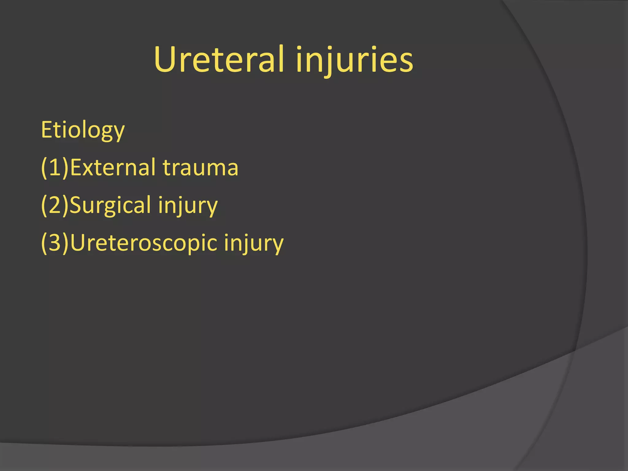 Upper urinary tract trauma | PPTX