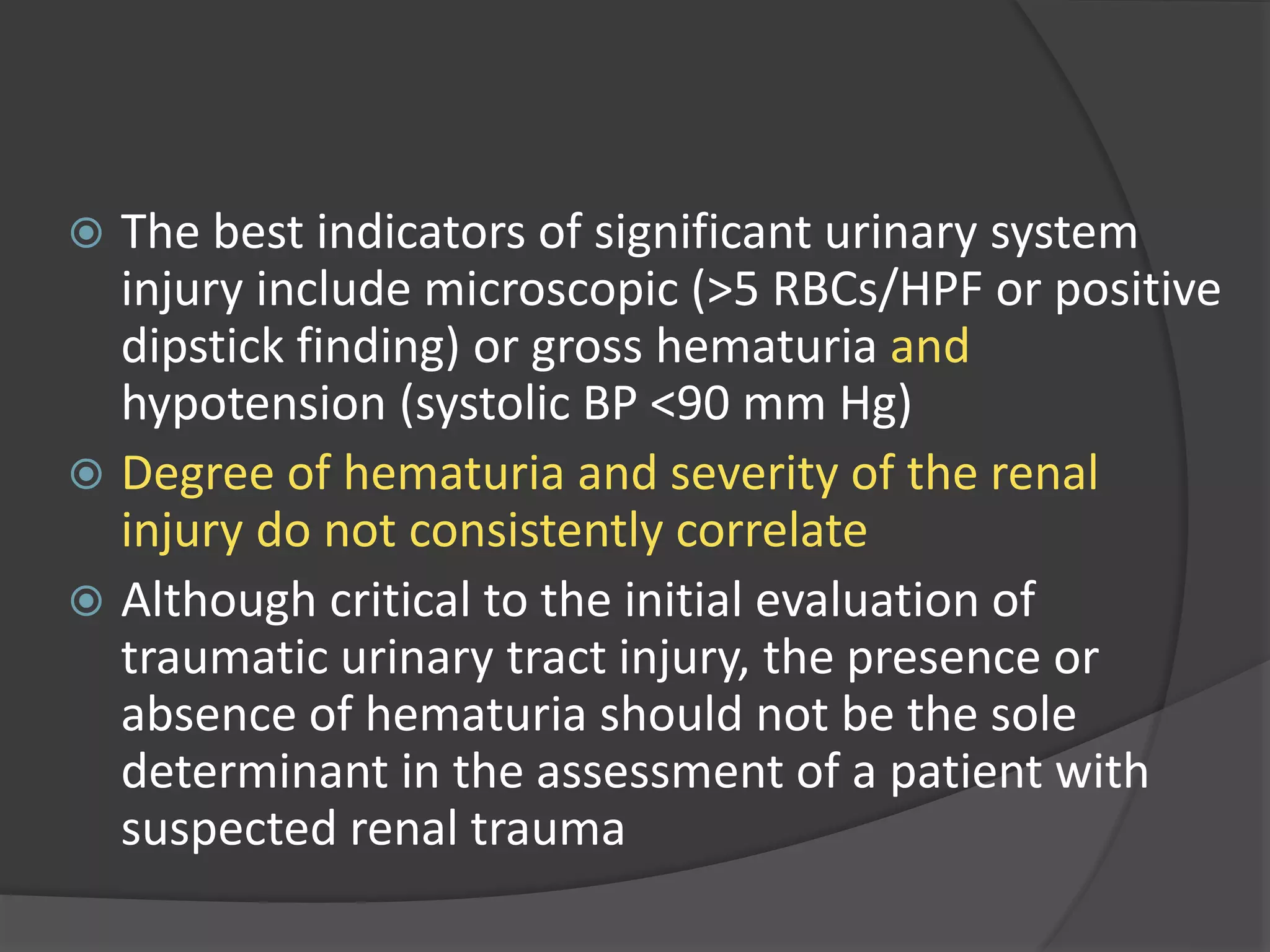 Upper urinary tract trauma | PPTX