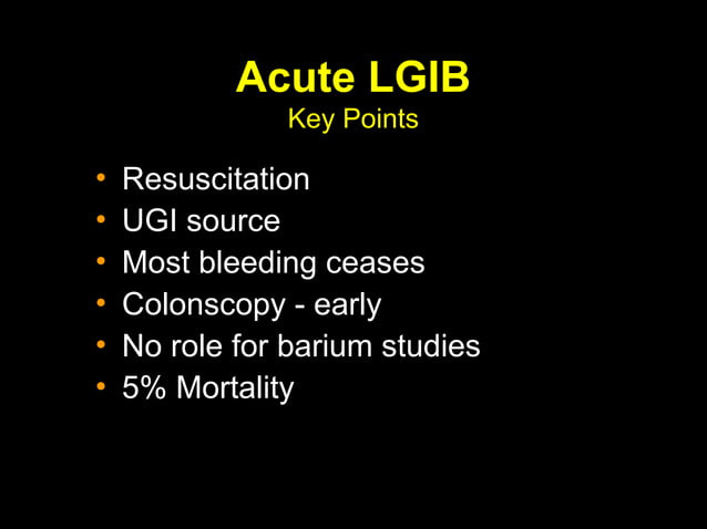 Upper vs lower GI Bleeding ..........ppt