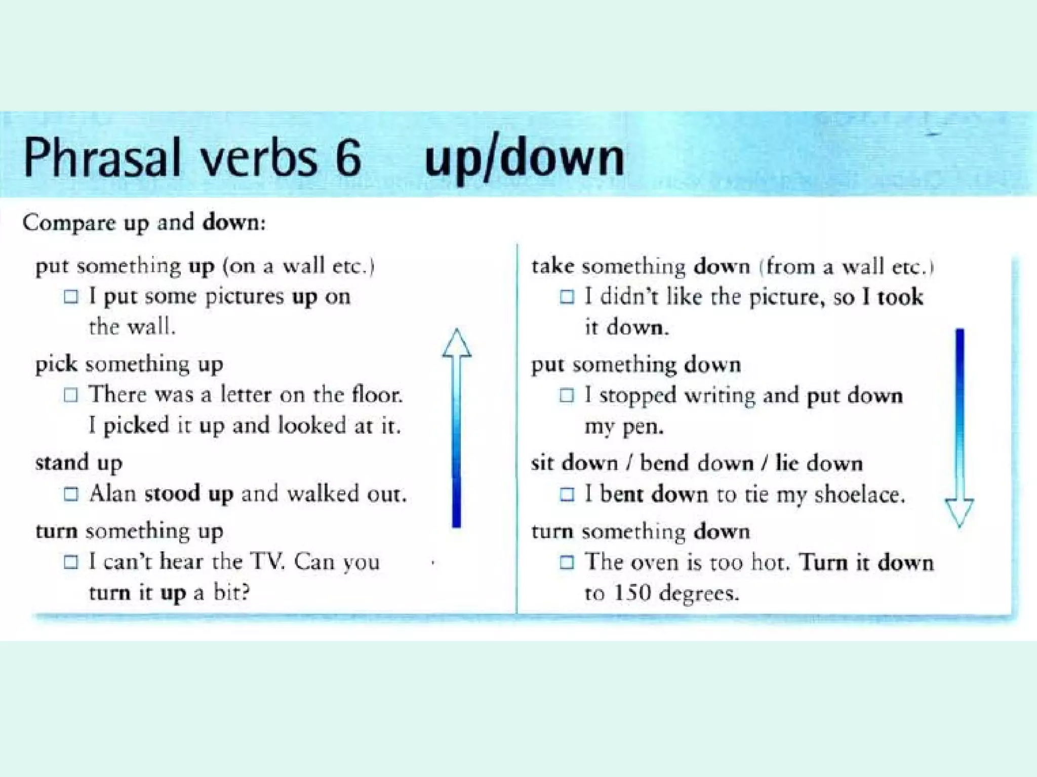 English Phrasal Verbs with UP ESL EFL | PPT
