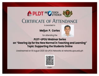 UP PLDT SUPPORTING STUDENT ONLINE (UP DILIMAN) | PDF