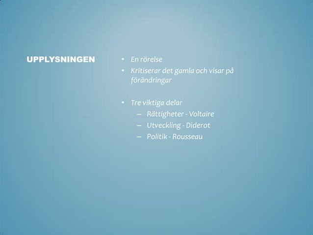 Upplysningen | PPTX