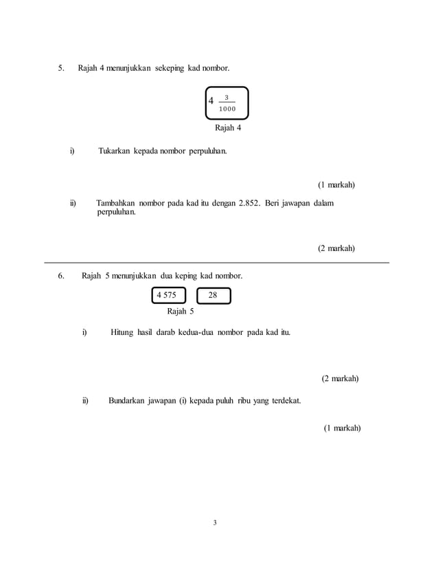 soalan tahun 5 - matematik - kertas 2 2017 | DOCX
