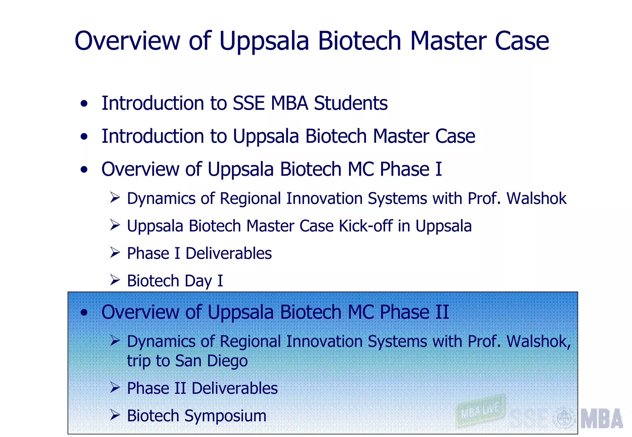 Uppsala Biotech Master Case Overview | PPT