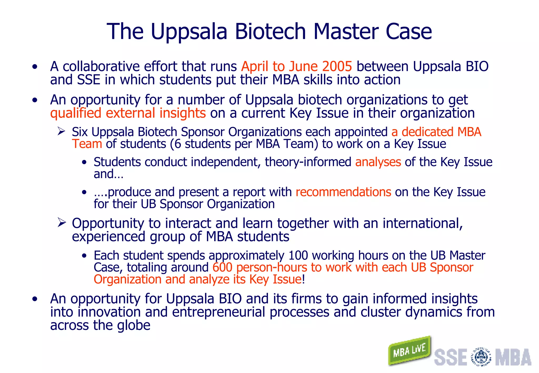 Uppsala Biotech Master Case Overview | PPT