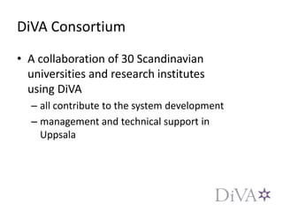Uppsala: diva and open access | PPTX | Desktop Publishing | Computer ...